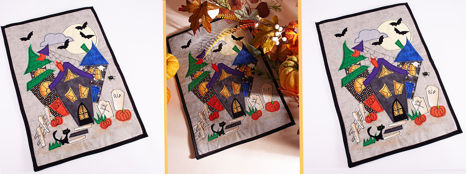 Wonky Street Halloween Haunted House Wall Hanging | Sewing Pattern ...